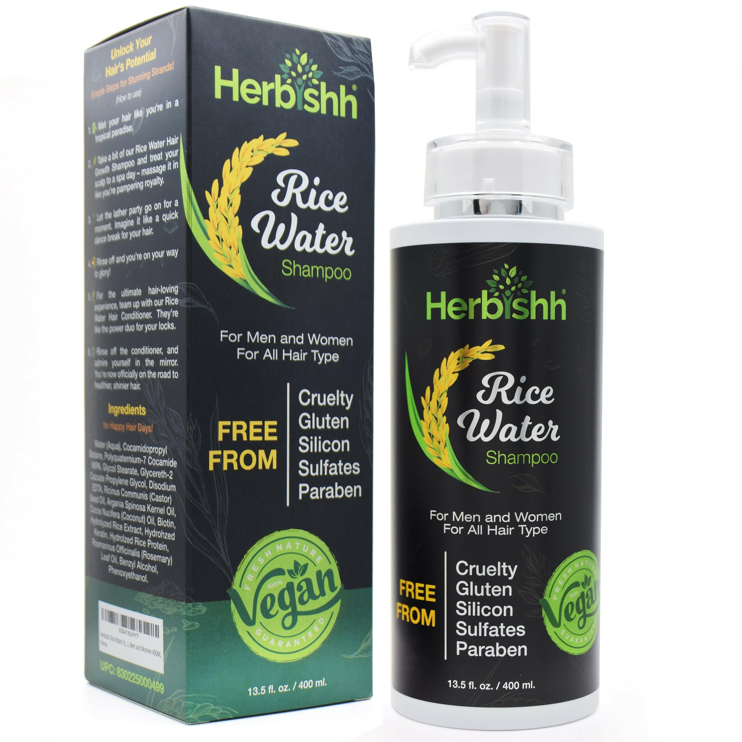 Rice Water Shampoo for Men & Women | Strengthen Hair – herbishh.com