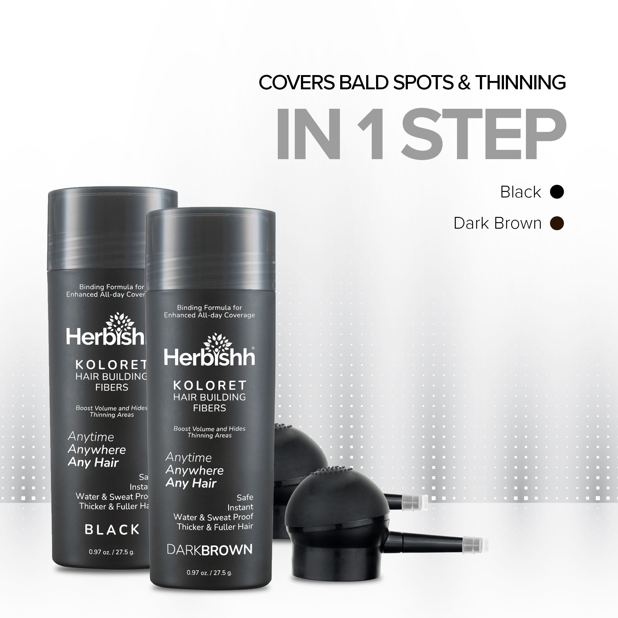 Hair Building Fiber Spray for Thinning Hair | Instant Volume – herbishh.com