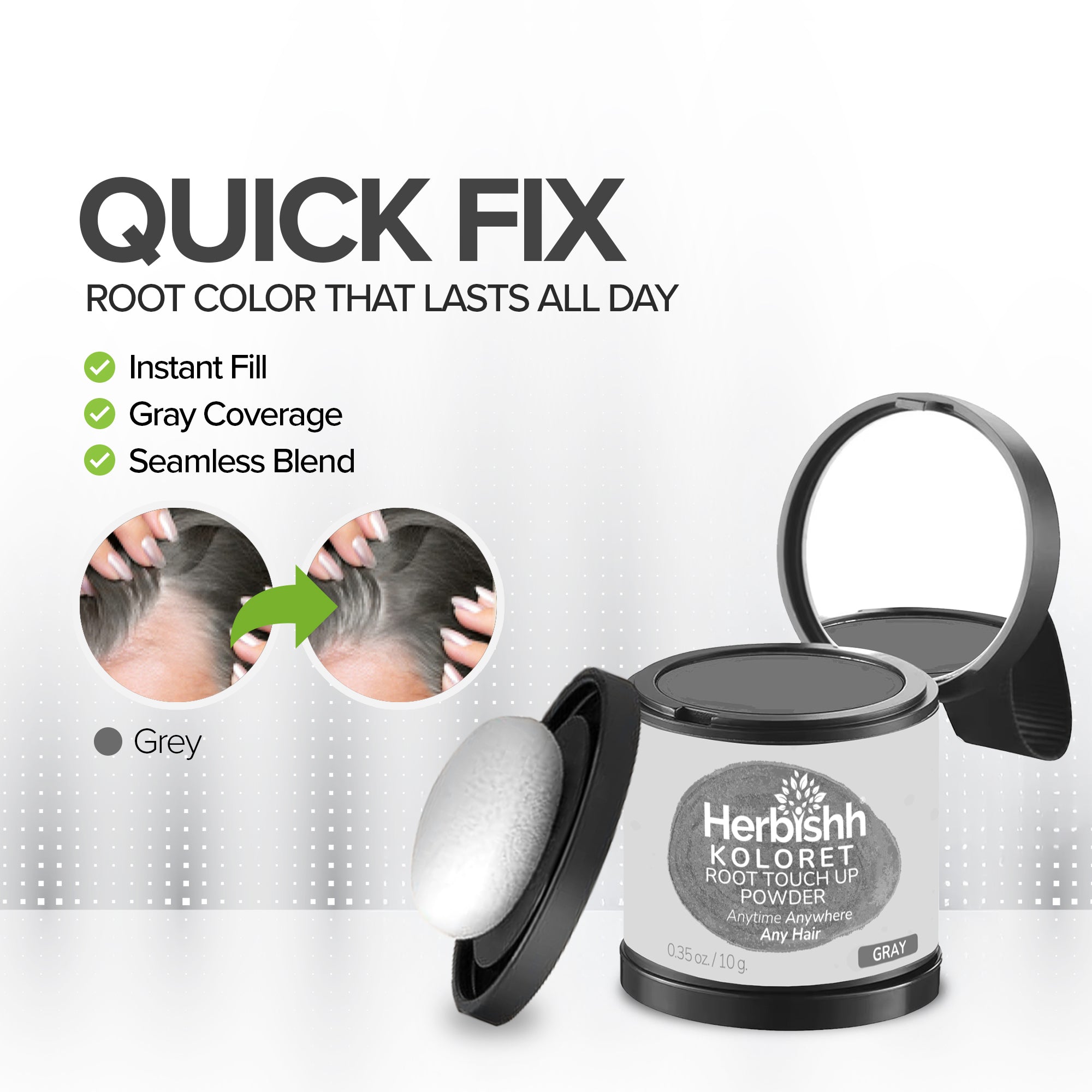 Grey Root Touch-Up Powder | Define & Fill Grey Roots – herbishh.com